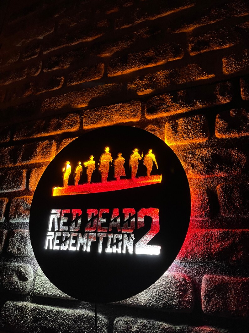 Rdr2 Lighted Sign, Neon Sign, Red Dead Redemption 2 Wall Decor, Man ...