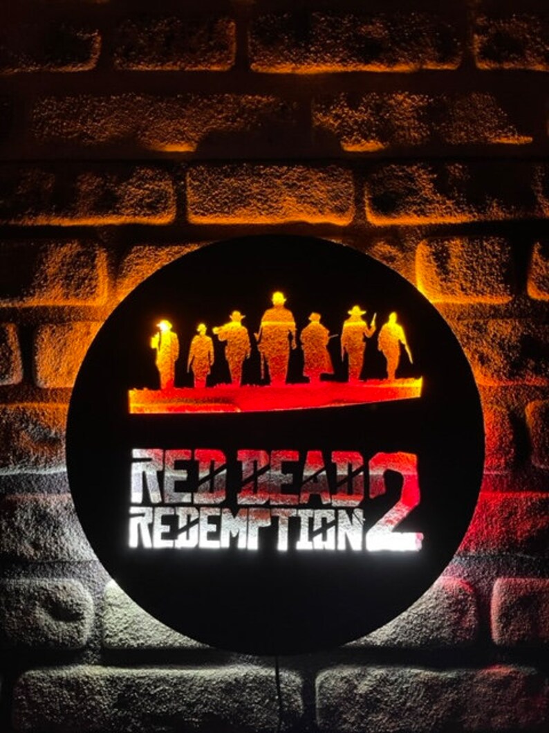 Rdr2 Lighted Sign, Neon Sign, Red Dead Redemption 2 Wall Decor, Man ...