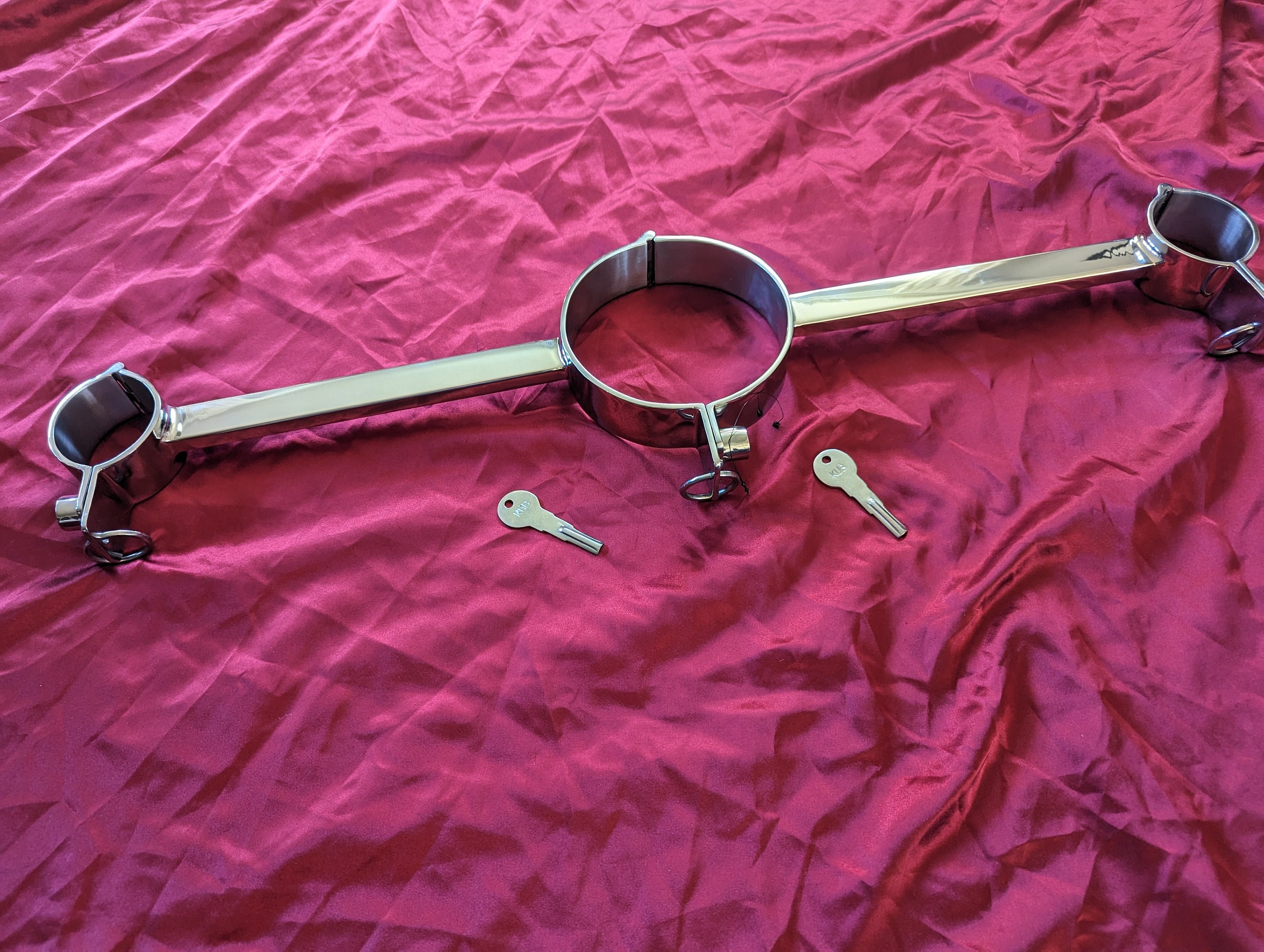 Bondage Stocks Rigid Stainless Steel Pillory Locking Yoke Cangue ...