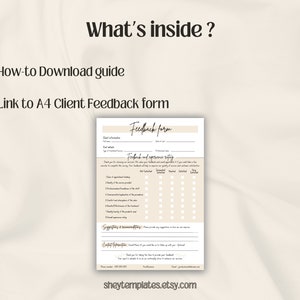 Editable Client Feedback Form Template for Estheticians and Skincare ...