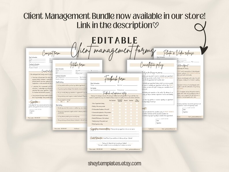 Editable Client Feedback Form Template for Estheticians and Skincare ...