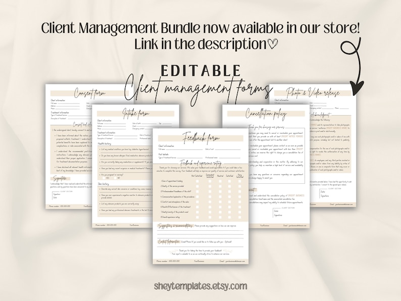 Editable Client Intake Form Template for Estheticians and Skincare ...