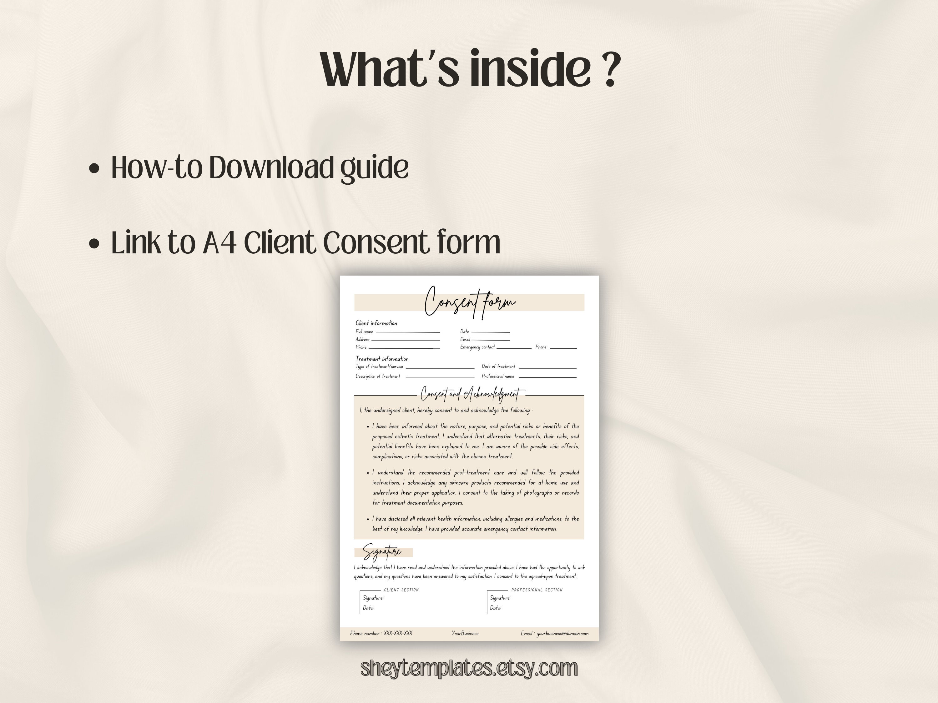 Editable Client Consent Form Template for Estheticians and Skincare ...
