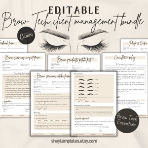 Editable Brow Template Bundle - Canva Forms for Brow Techs ...