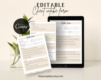 Editable Brow Template Bundle Canva Forms for Brow Techs & Estheticians ...