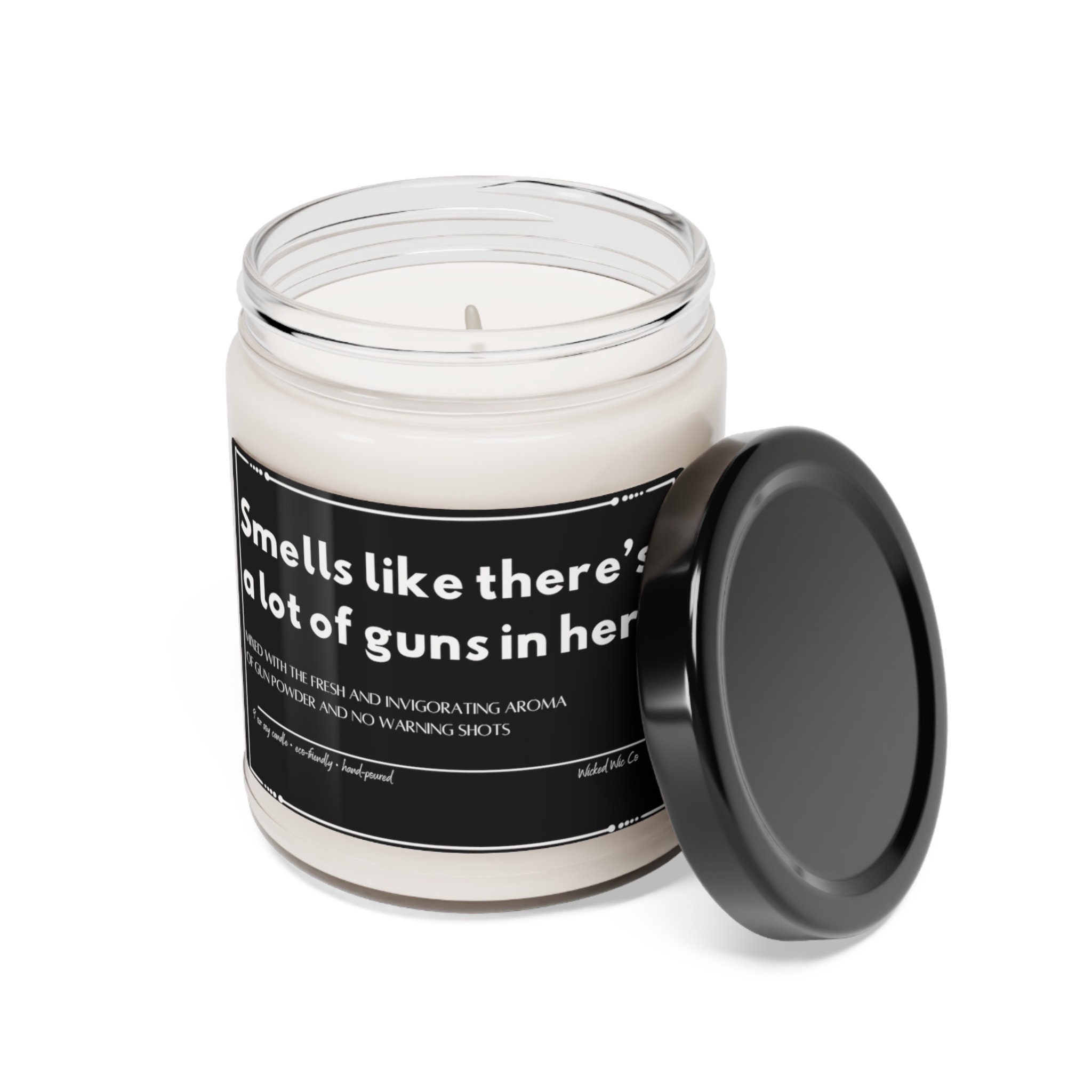 Smells Like There's a Lot of Guns in Here Candle, Funny Gift for Dad ...