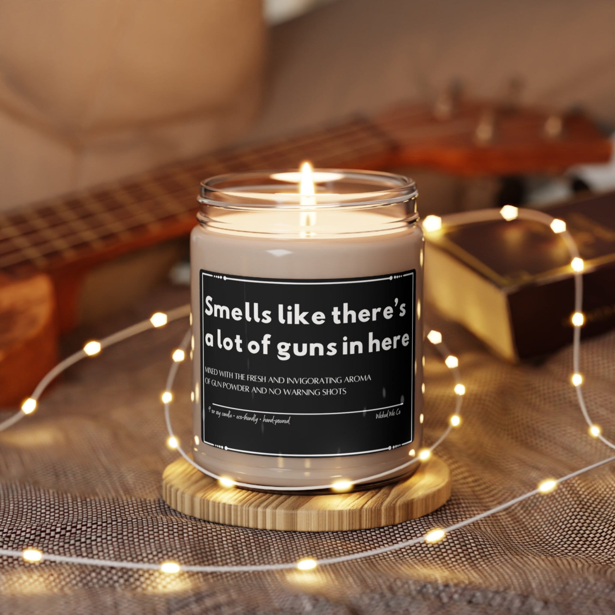 Smells Like There's a Lot of Guns in Here Candle, Funny Gift for Dad ...