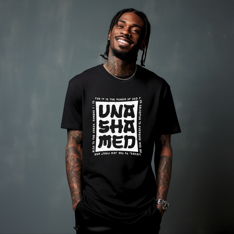 Unashamed, Bible Verse Shirt for Christian Men, Christian Apparel ...