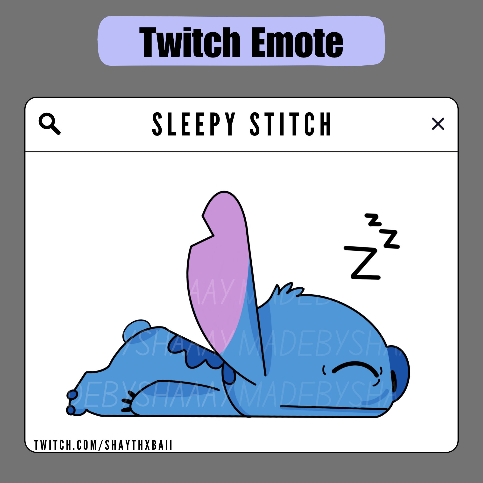 Sleepy Animated Stitch Emote for Discord and Twitch Streamers - Etsy