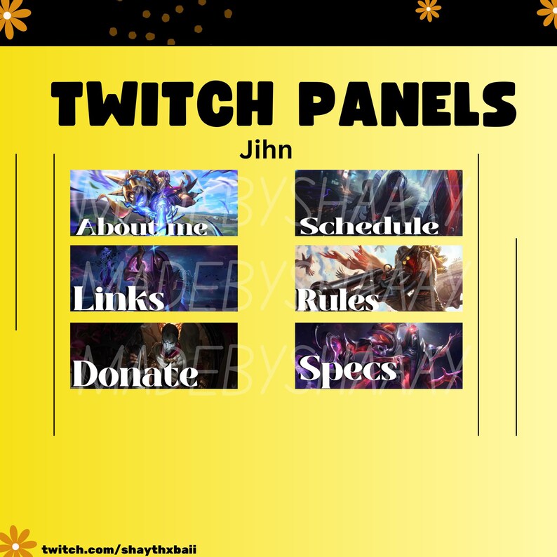 Jihn League of Legends About Me Panels for Twitch - Etsy