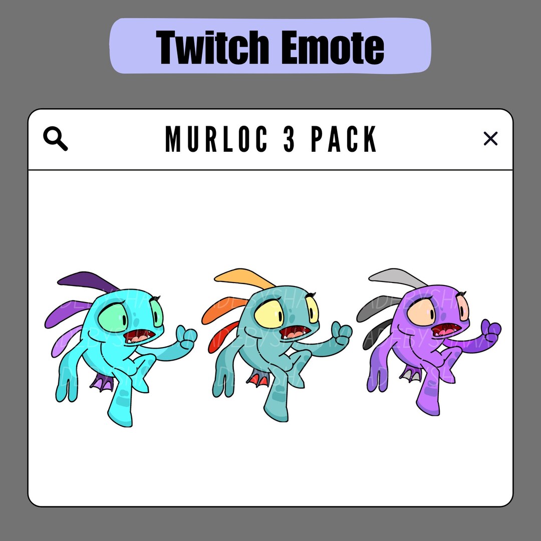 3 Pack of World of Warcraft Murloc Emote Pack for Twitch Streamers and ...