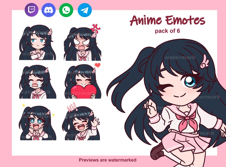 Anime Emotes Pack - Etsy