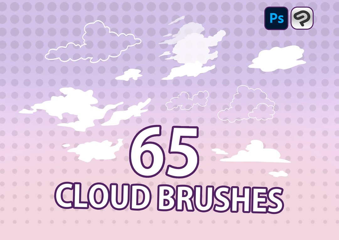 Cloud Stamps Brushes for Photoshop and Clip Studio - Etsy