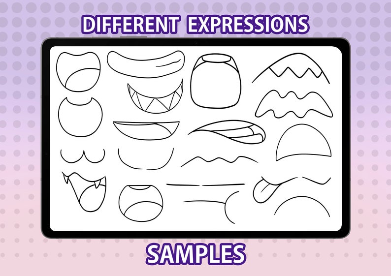 Mouth Poses Stamps for Photoshop and Clip Studio - Etsy