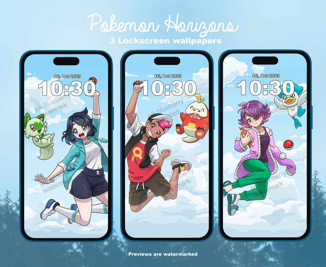 Pokemon Horizons Phone Lockscreen - Etsy