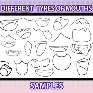 Mouth Poses Stamps for Photoshop and Clip Studio - Etsy