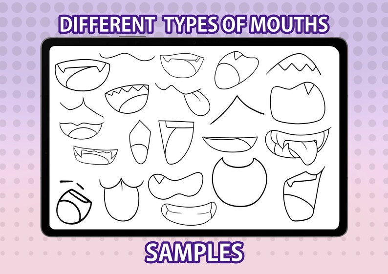 Mouth Poses Stamps for Photoshop and Clip Studio - Etsy