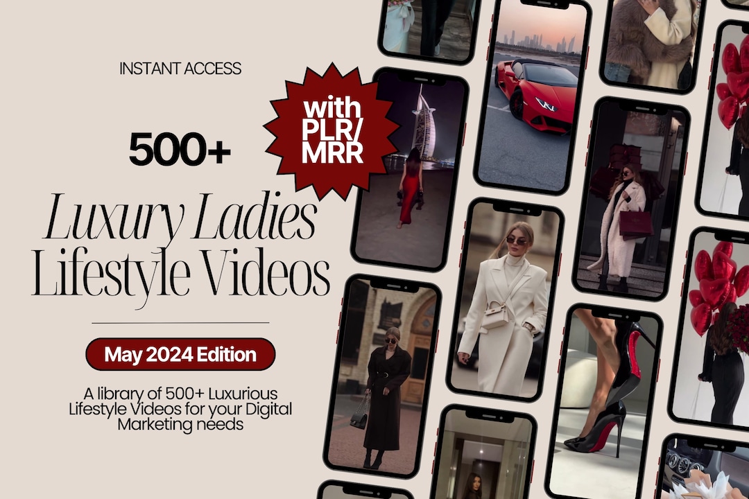 500 Rich Luxury Women Reels Luxury Reels for Tiktok Instagram, Faceless Digital Marketing Luxury ...