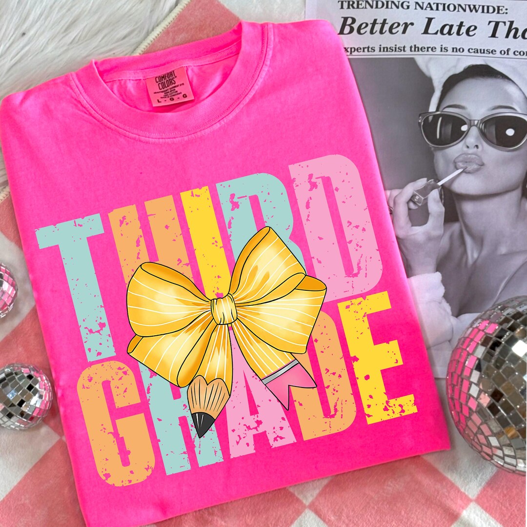 Preppy Regreso a Clases Tercer Grado PNG, Diseño Escolar Coquette ...