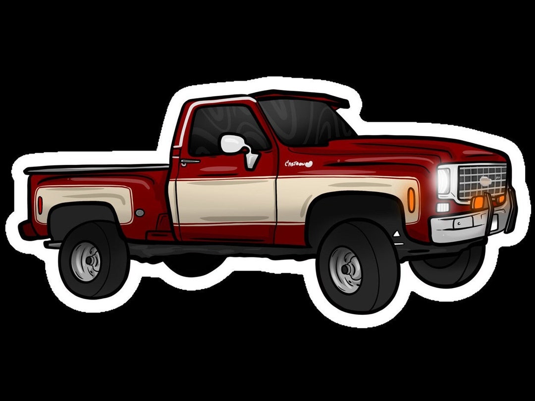 1976 Chevy K10 Sticker Side View - Etsy