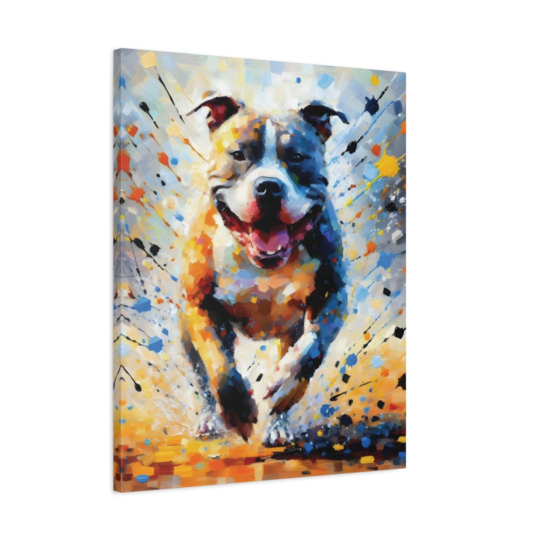 Gift for American Bully Owner, Canvas Print, American Bully Wall Art ...