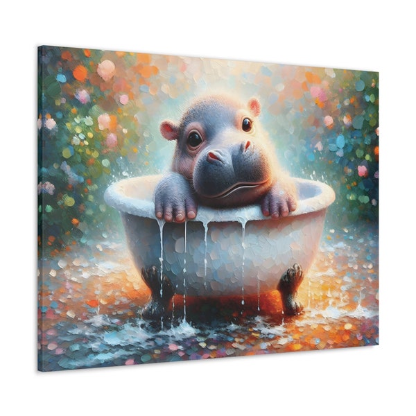 Hippo Painting - Etsy