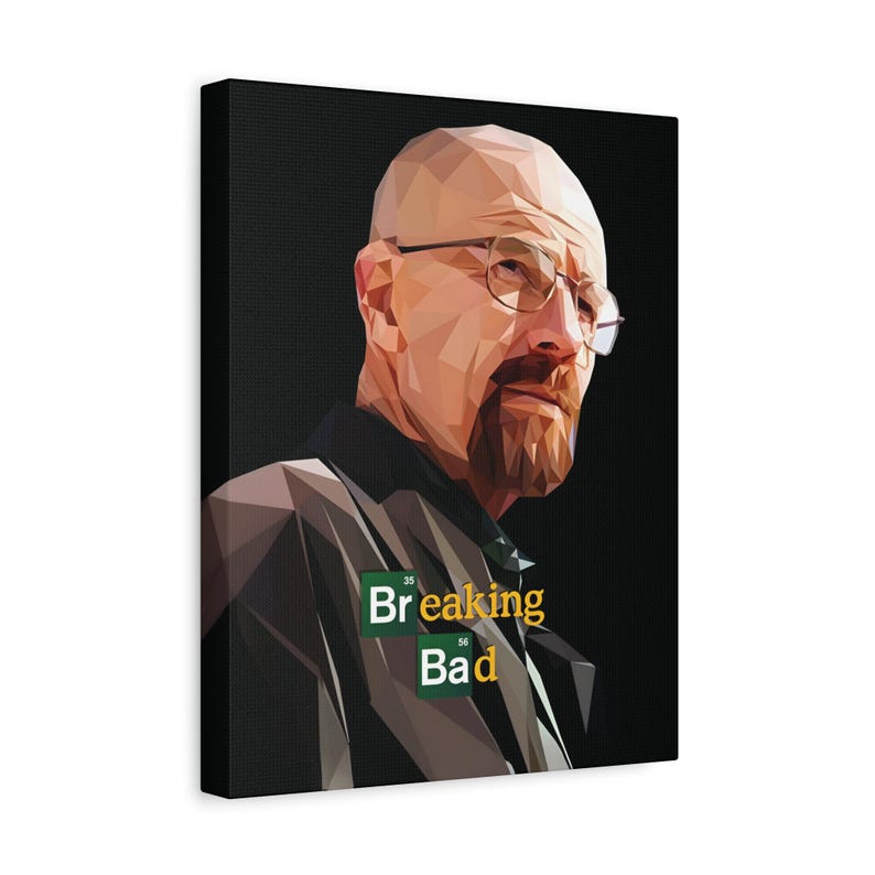 Heisenberg Canvas Art, Breaking Bad Gift, Walter White Portrait - Etsy