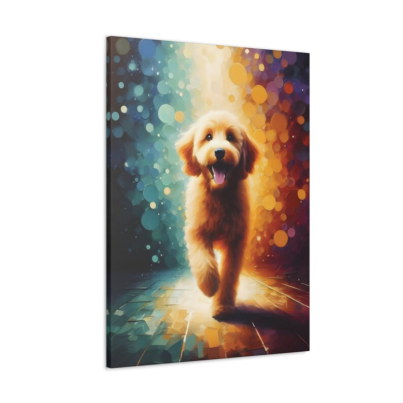 Goldendoodle Canvas Print Portrait of Goldendoodle Perfect Wall Art for ...