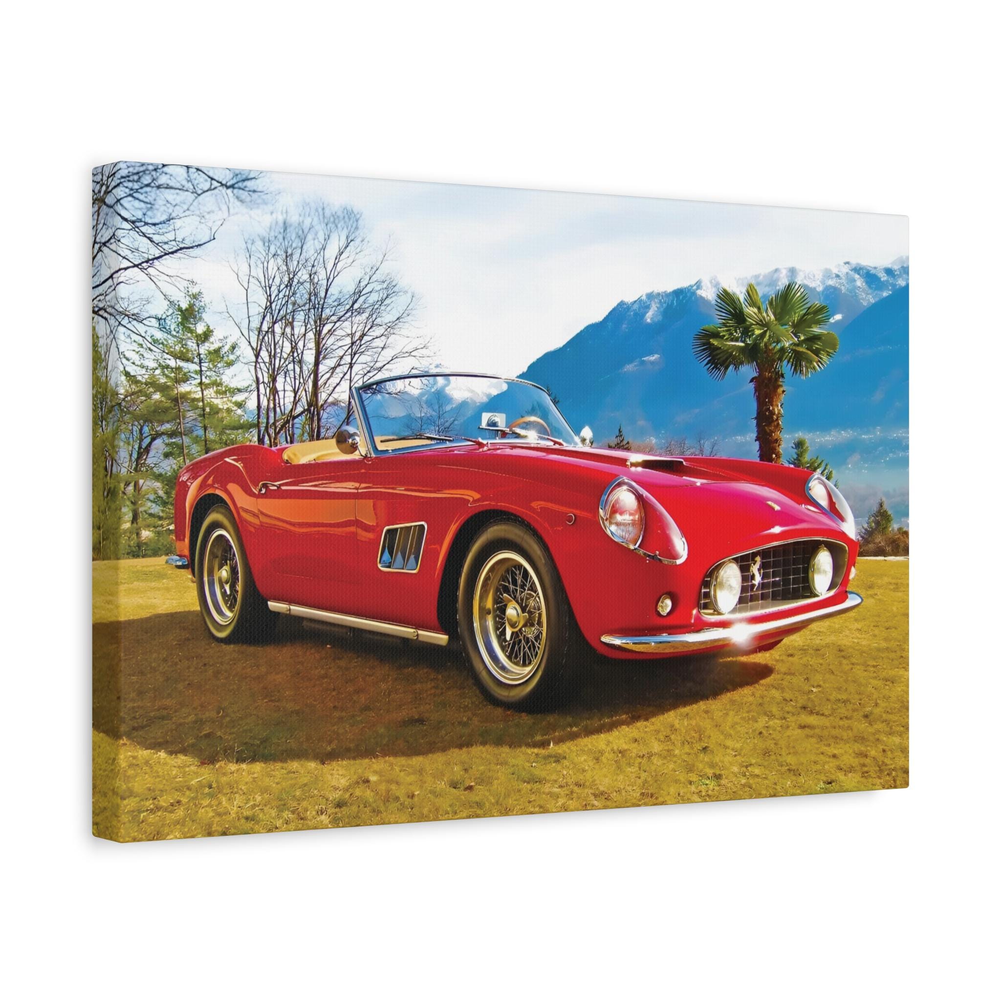 1961 Ferrari 250 GT California Spyder, Red Rosso Corsa, Canvas Print ...