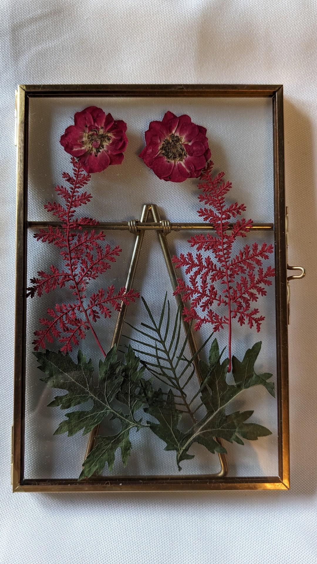 Unique Handmade Pressed Flower Frame | Glass Floating Wall Art | Floral ...