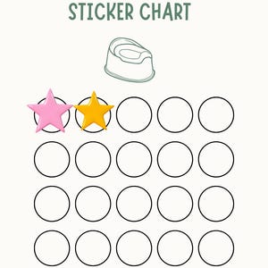 Printable Potty Training Sticker Chart | Minimalist Sage Green ...
