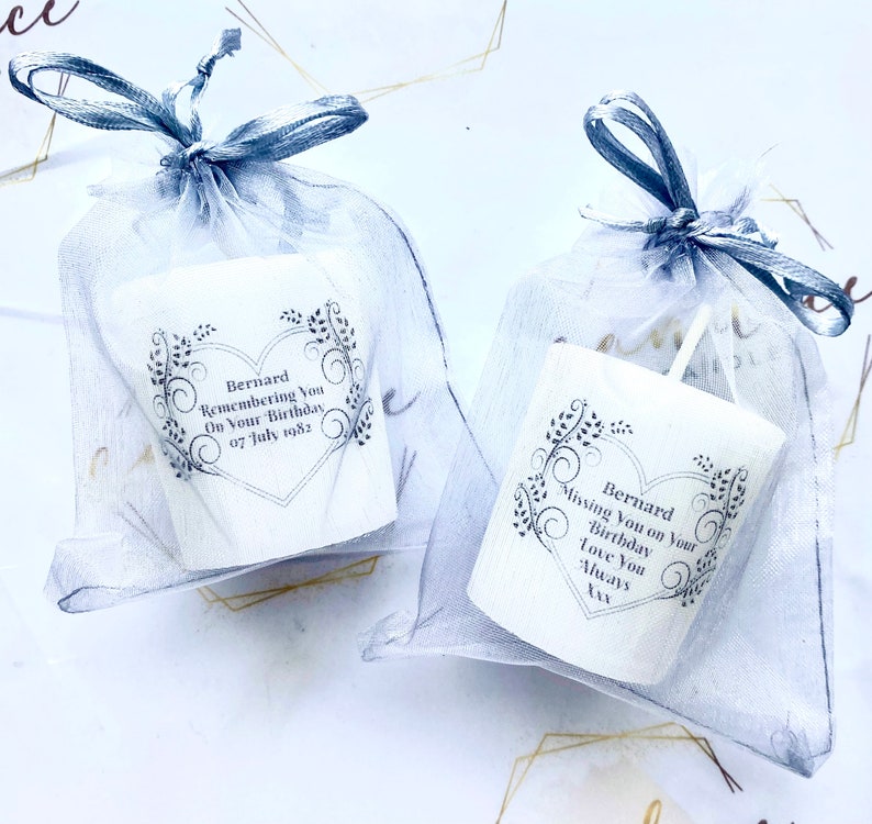50 Personalised Funeral Memorial Rememberance Candles - Etsy