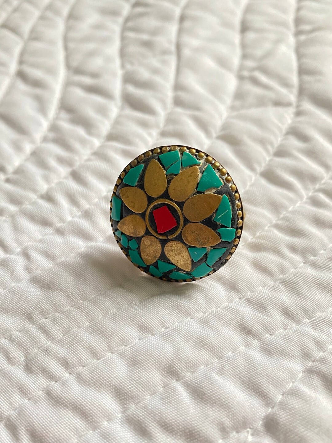 Pakistani Style Accent Ring Boho Ring Colorful Artsy Jewelry - Etsy