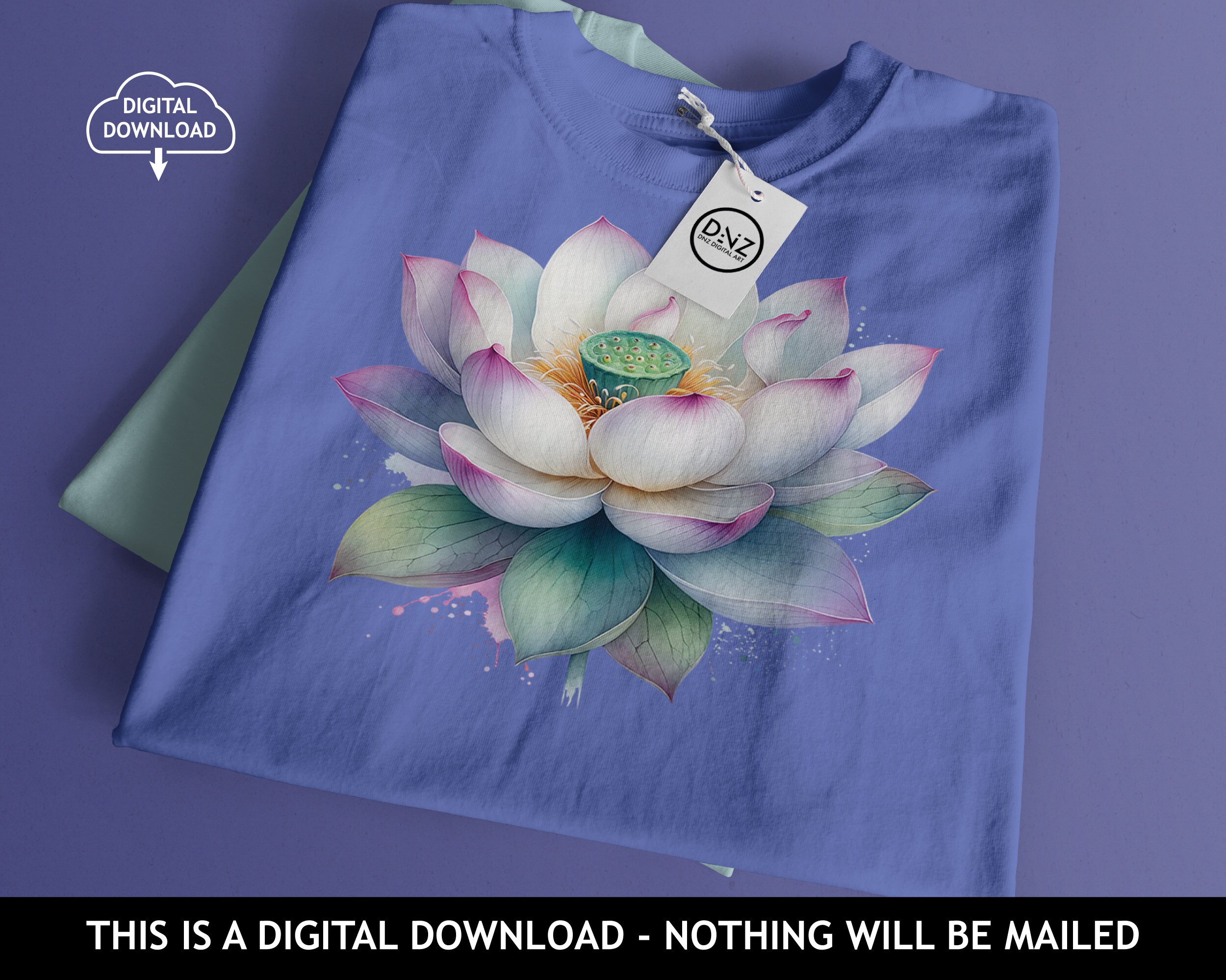 11 Watercolor Lotus Flower Clipart Bundle, Lotus Flower PNG-JPG, Floral ...