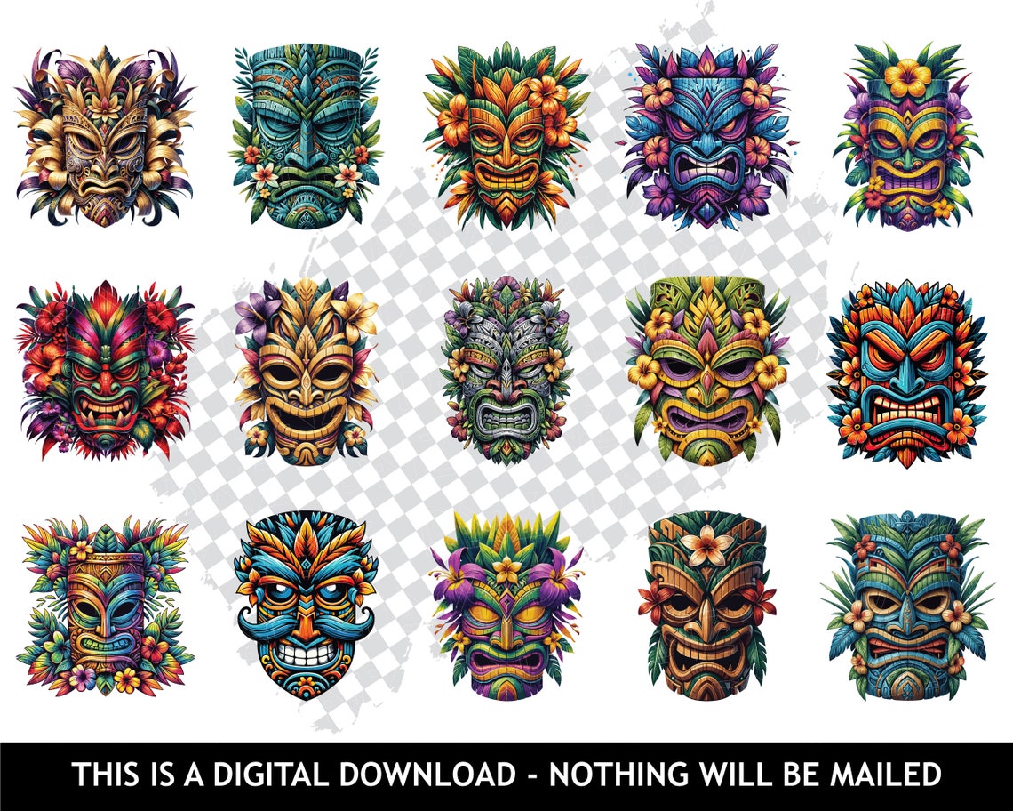 65 Tiki Masks Png, Traditional Tiki Mask Svg, Tiki Mask Clipart ...
