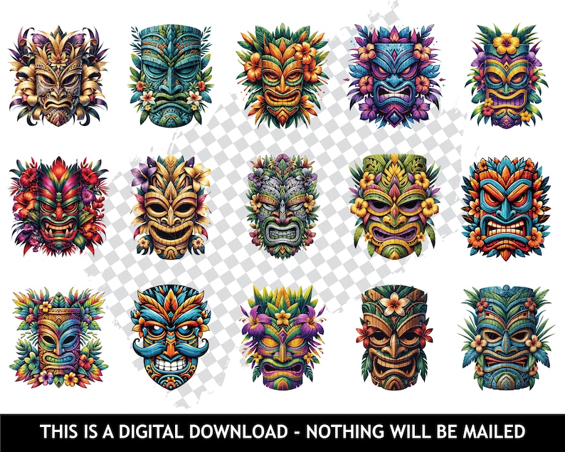 65 Tiki Masks Png, Traditional Tiki Mask Svg, Tiki Mask Clipart ...