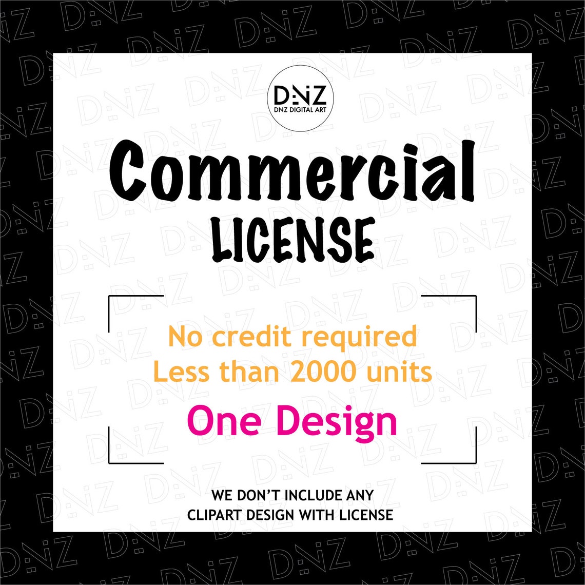 One Single Clipart Set Commercial License for ALL Designs, One-time ...