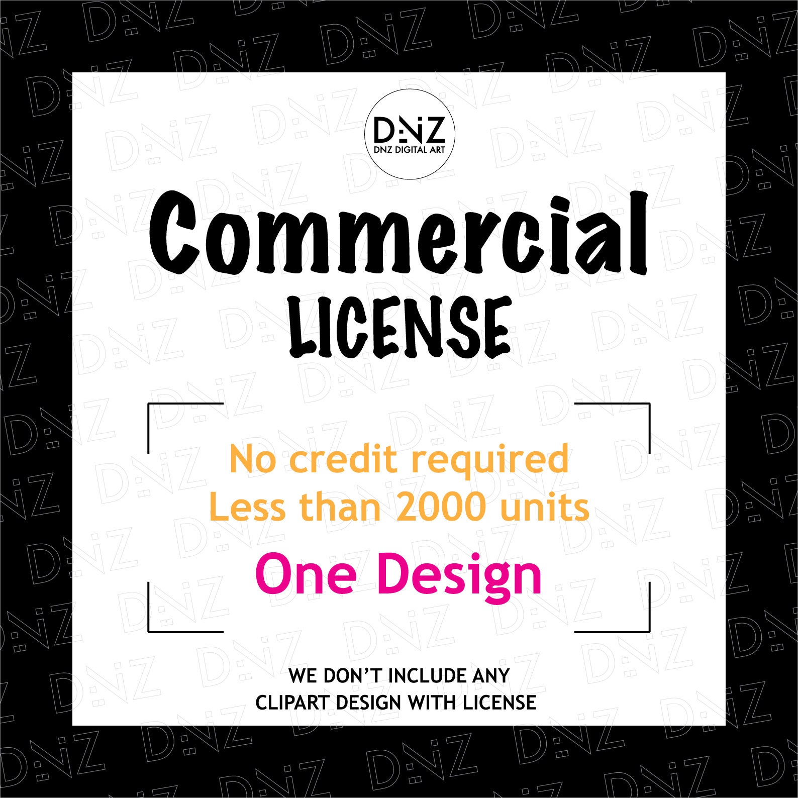 One Single Clipart Set Commercial License for ALL Designs, One-time ...