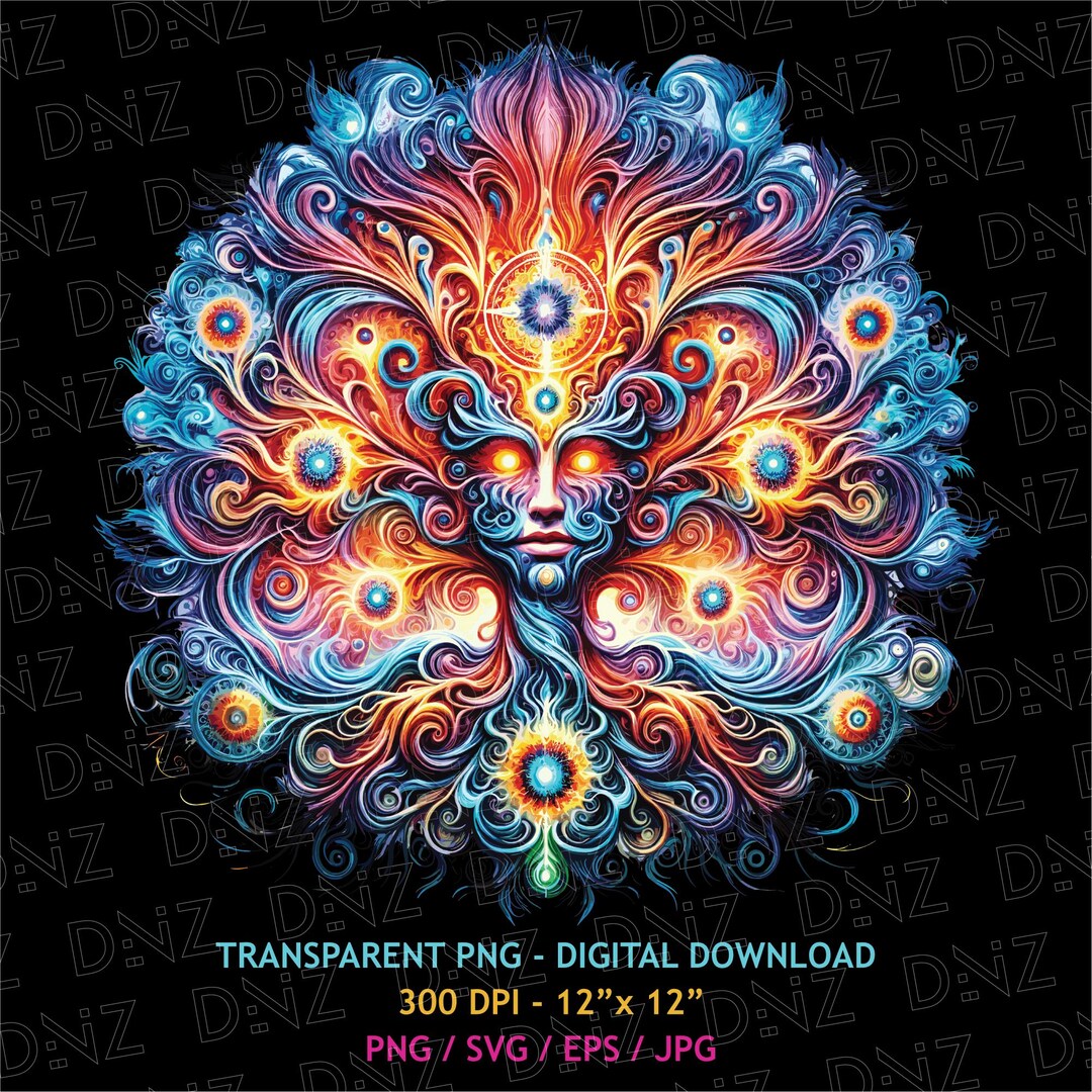 Tree of Spirit Png, Mystical Tree Svg, Colorfull T-shirt Print, Dmt ...