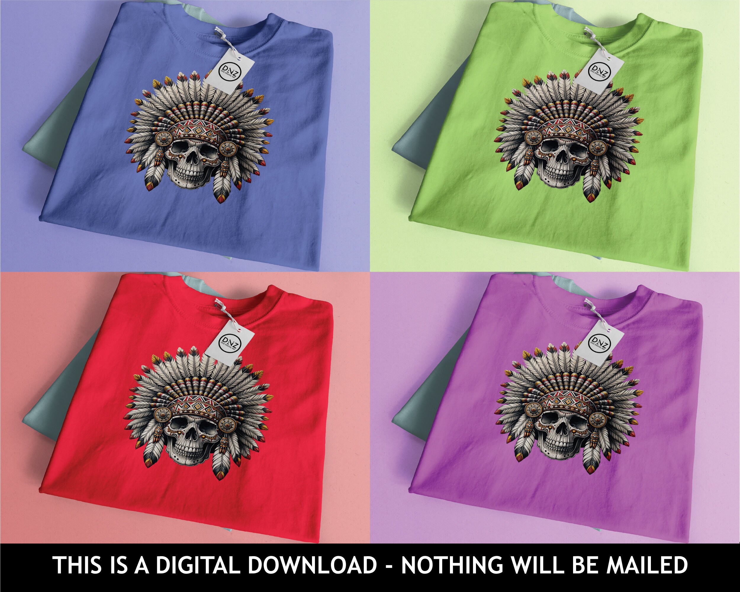 Tribal Chief Png, Native Skull Svg, Native American Chief T-shirt Print ...
