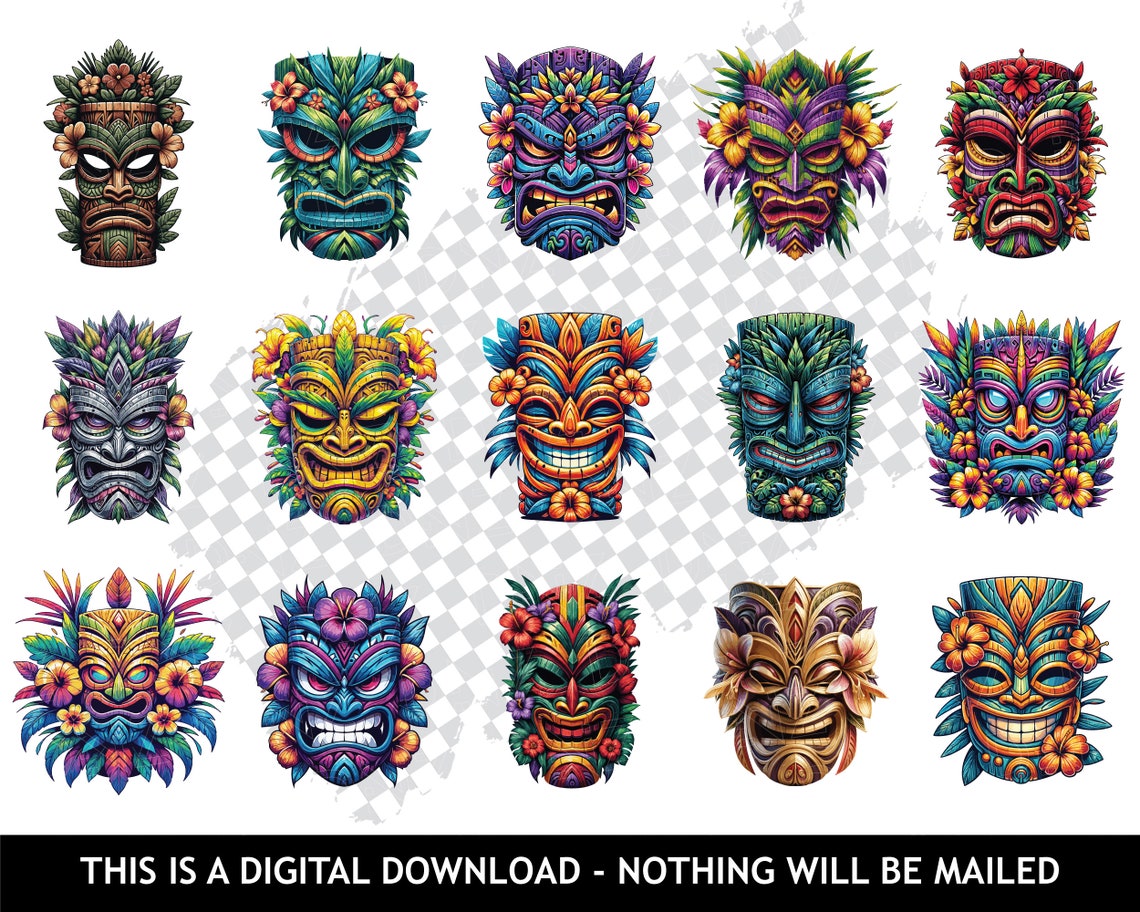 65 Tiki Masks Png, Traditional Tiki Mask Svg, Tiki Mask Clipart ...