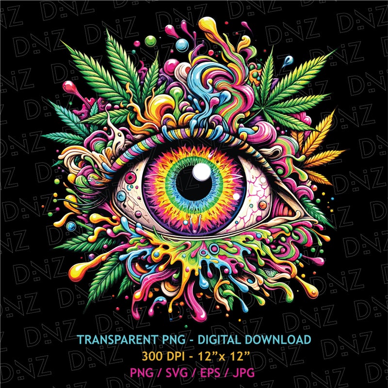 Psychedelic Eye Wall Art - Etsy