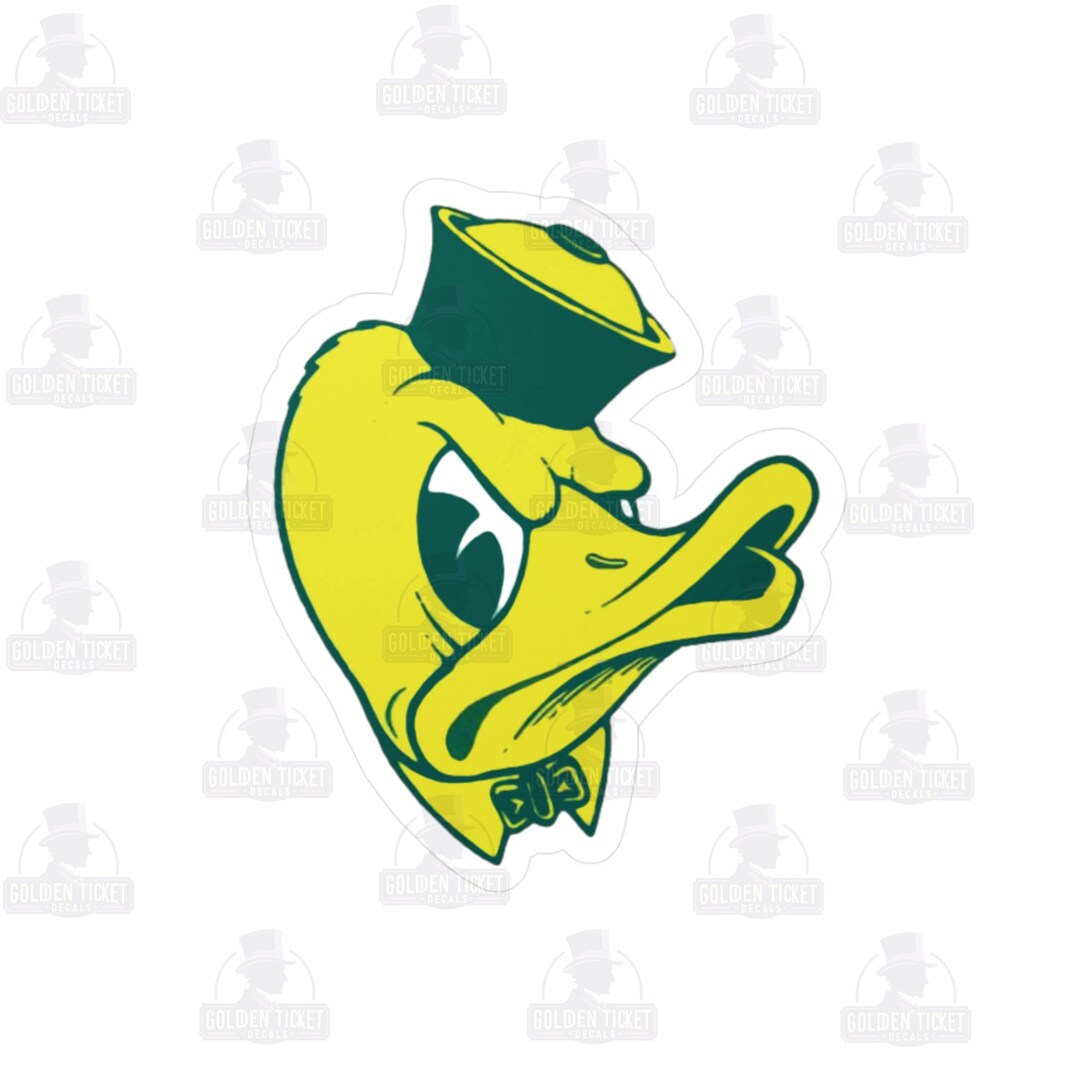 Vintage Angry Duck Oregon Duck Sticker Sticker Laptop - Etsy