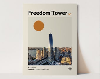 NYC Freedom Tower Print, Downloadable Print, - Etsy