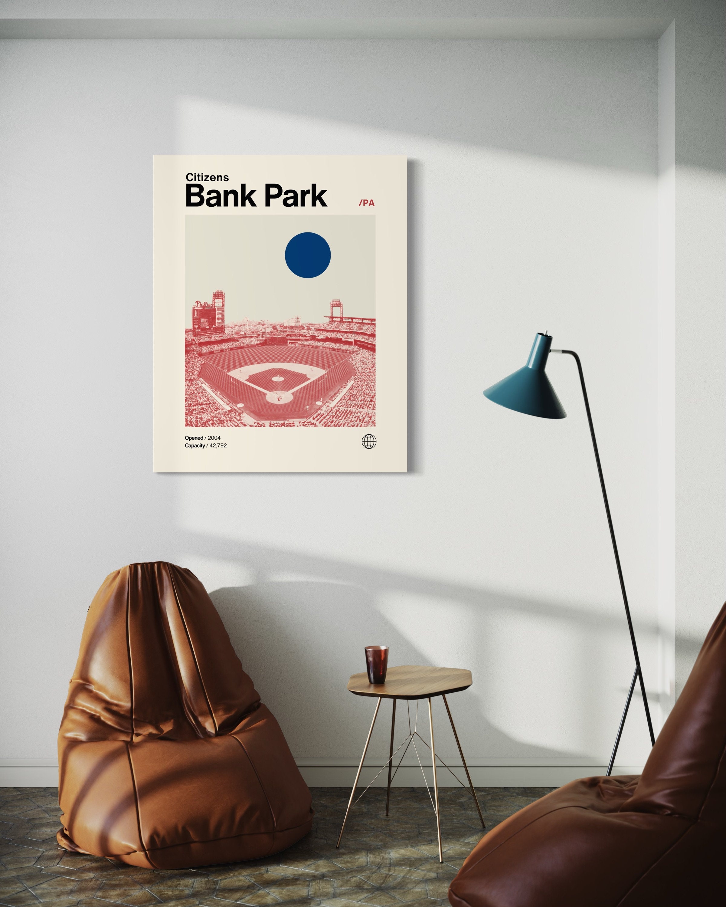 Citizens Bank Park Poster, Phillies Poster, Minimalist, Helvetica, Mid ...
