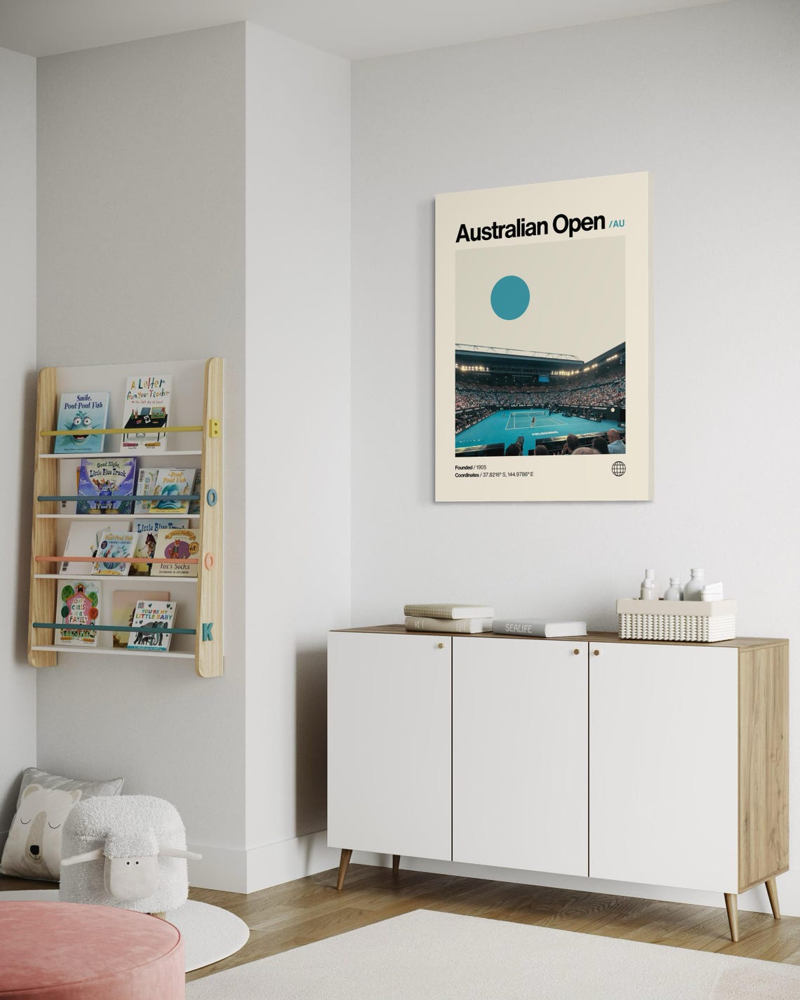 Australian Open Poster, Minimalist, Helvetica, Mid-century Modern ...