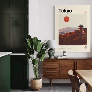 Tokyo Poster, Minimalist, Helvetica, Mid-century Modern, Tokyo Travel ...