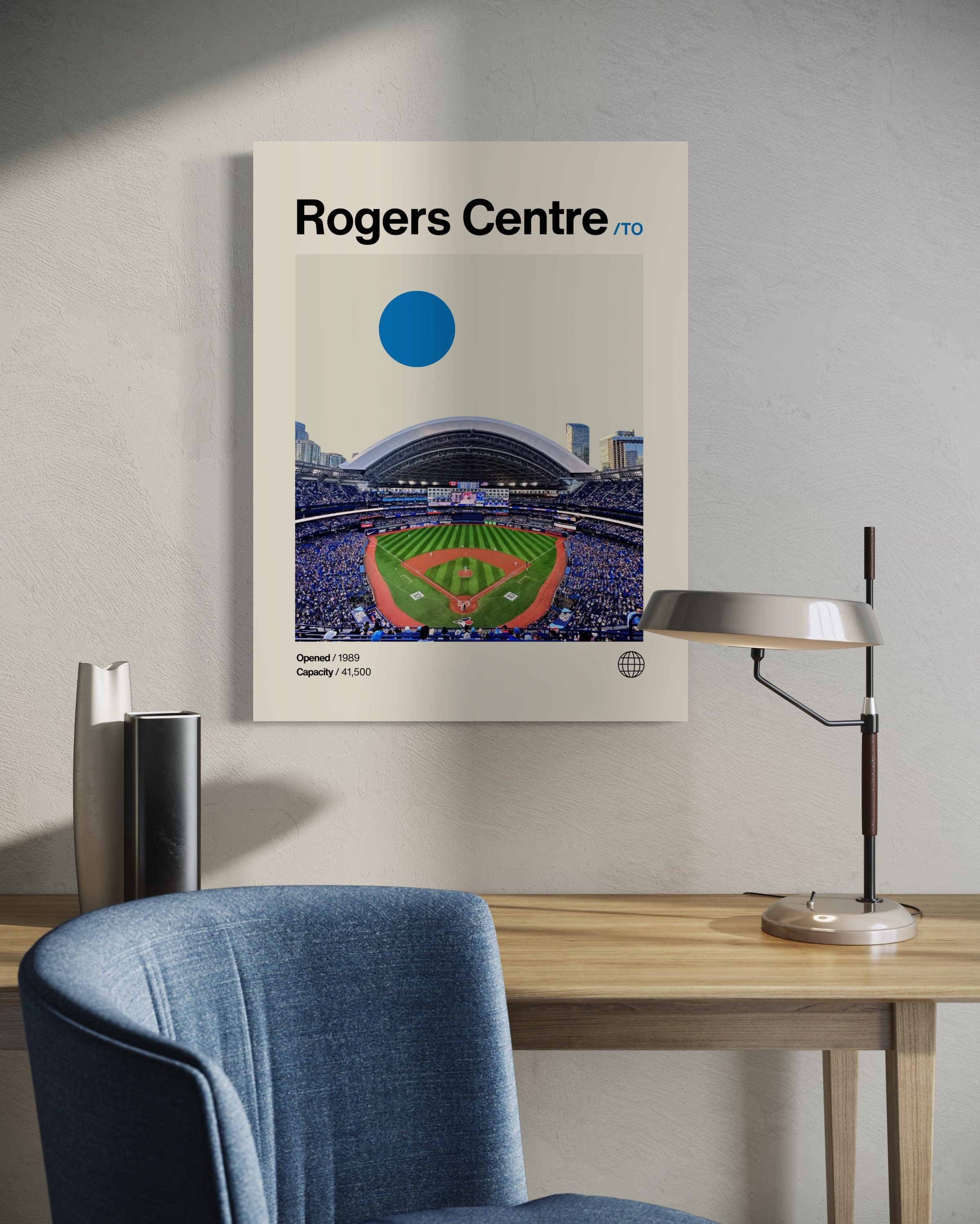 Rogers Centre Poster, Blue Jay Poster, Minimalist, Helvetica, Mid ...