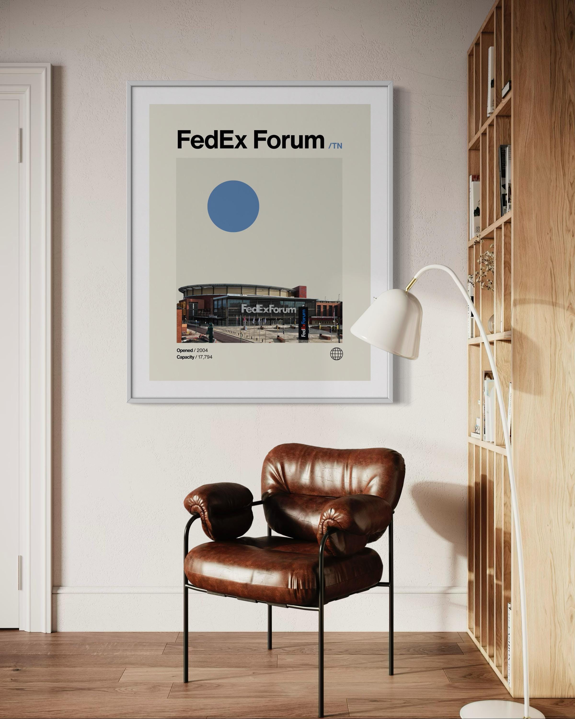 Fedex Forum Poster, Grizzlies Poster, Minimalist, Helvetica, Mid ...