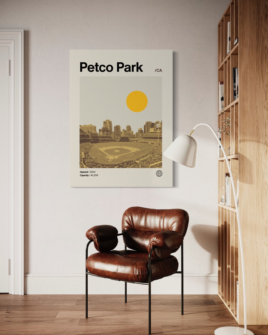 Petco Park Poster, Padres Poster, Minimalist, Helvetica, Mid-century ...